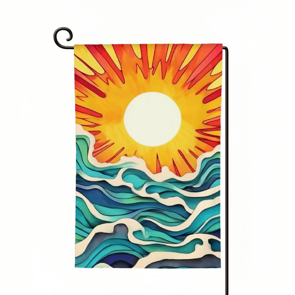 PHYHOO Sun and Sea Hello Sunshine Summer Garden Flag Double Sided ...