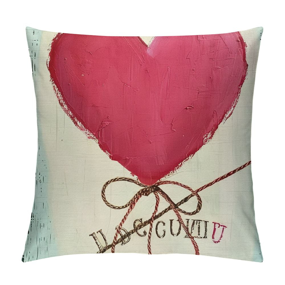 PHYHOO Valentines Day Pillow Covers for Valentines Decor Pink White ...