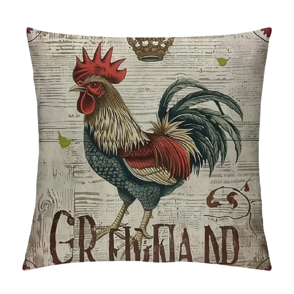 PHYHOO Vintage Farmhouse Animal Pillow Covers Retro Farmer's Market ...