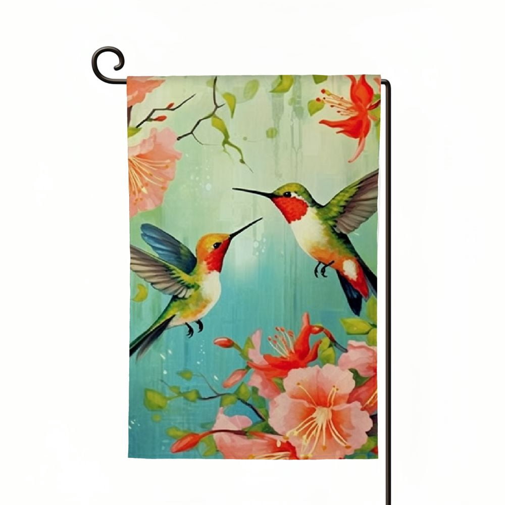PHYHOO Welcome Spring Garden Flag Double Sided Vertical, Burlap Small ...