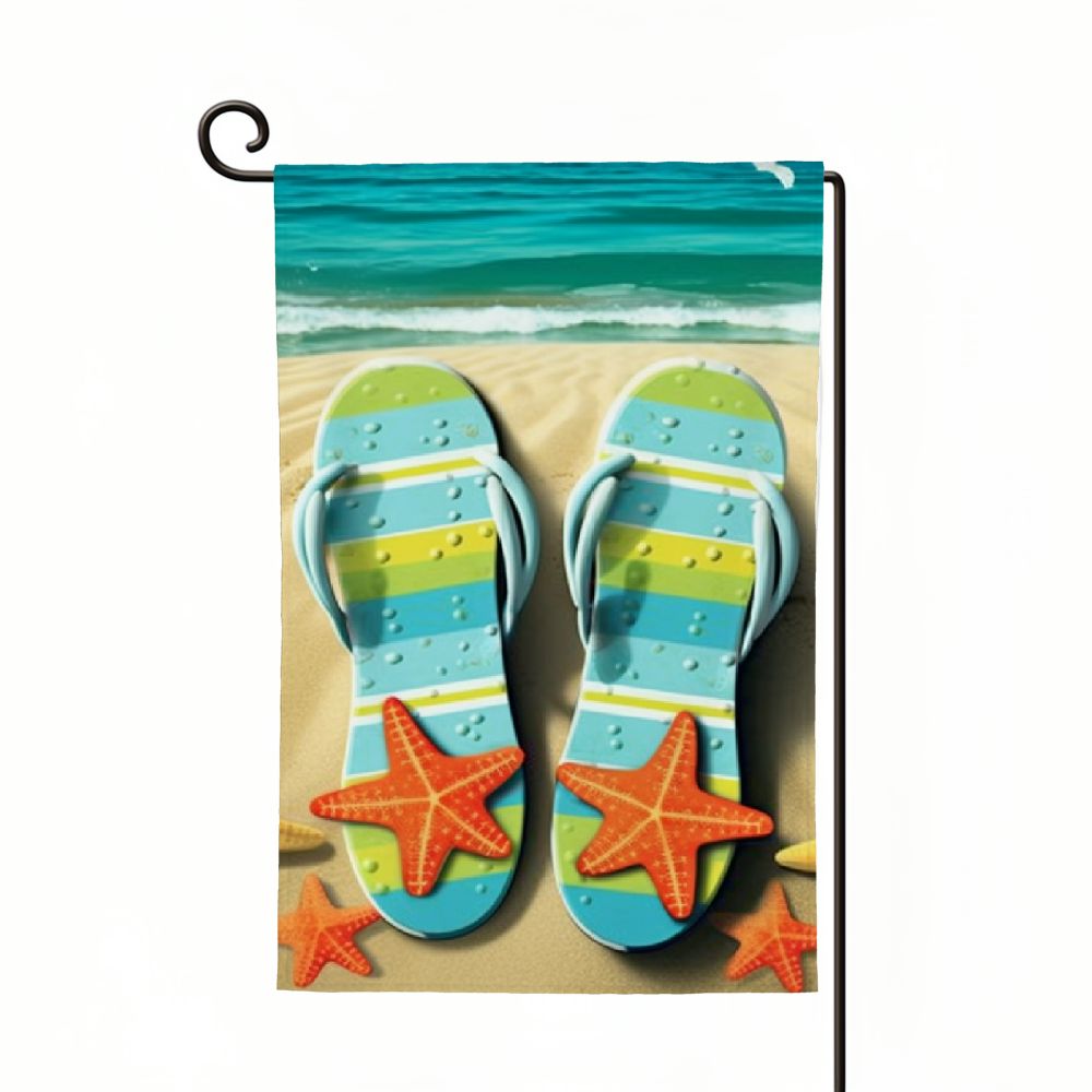 PHYHOO Welcome Summer Beach Garden Flags Double Sided, Burlap Small ...