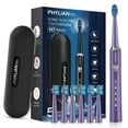 Phylian Pro Sonic Electric Toothbrush for Adults, USB Rechargeable with ...