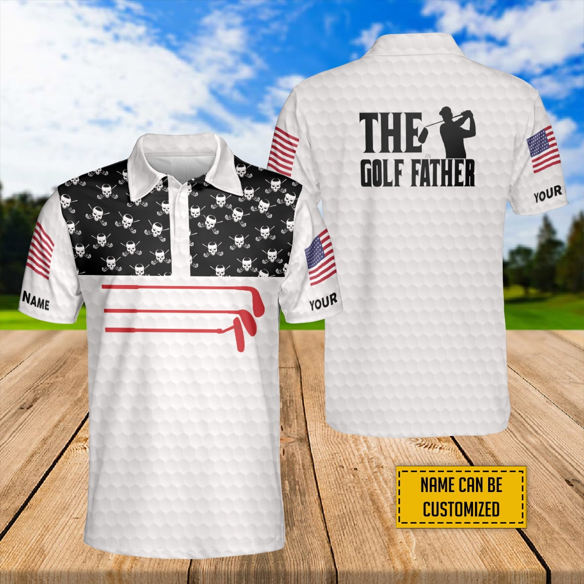 PHYSHOP - Custom Polo Shirts The Golf Father Polo Unisex Golf Dad Mens ...