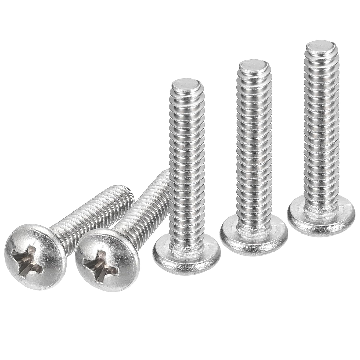 PHYSUN-#10-24x1 Pan Head Machine Screws, 50Pcs 304 Stainless Steel ...