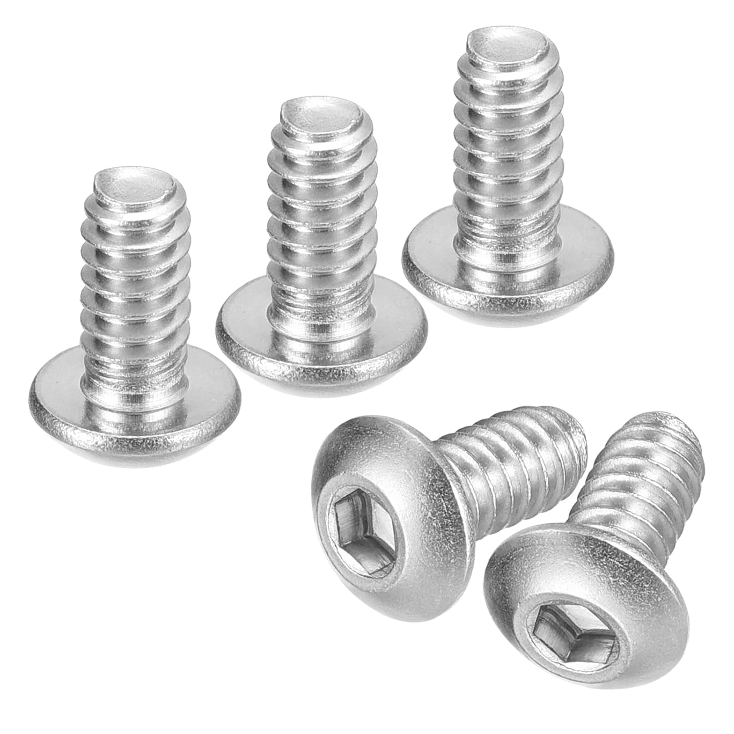 PHYSUN-#10-24x3/8 Button Head Socket Cap Screws, 50pcs 304 Stainless ...