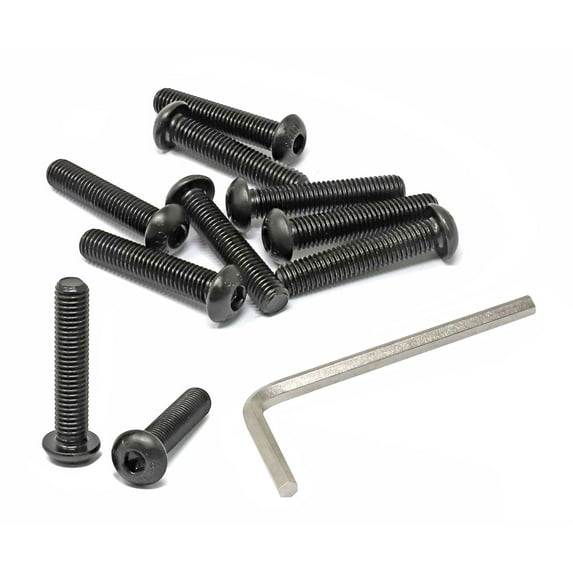 PHYSUN-10 Pcs M10 x 50mm Thread Pitch 1.5 mm Alloy Steel 12.9 Grade Hex ...