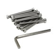 PHYSUN-10 Pcs M6 x 75mm Thread Pitch 1 mm Stainless Steel 304 Hex ...
