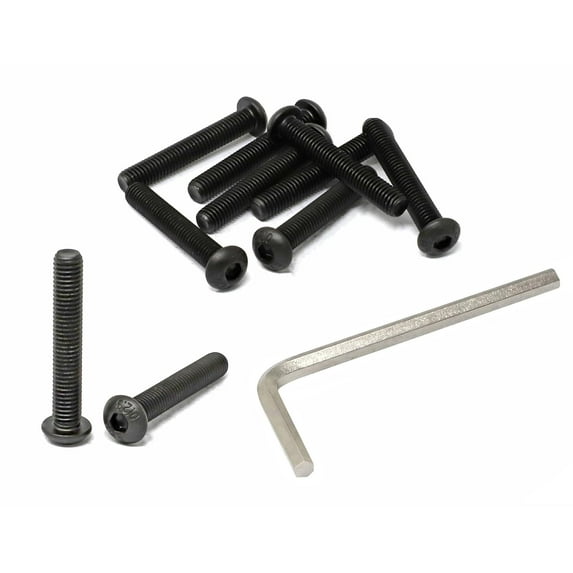 PHYSUN-10 Pcs M8 x 50mm Thread Pitch 1.25 mm Alloy Steel 12.9 Grade Hex ...