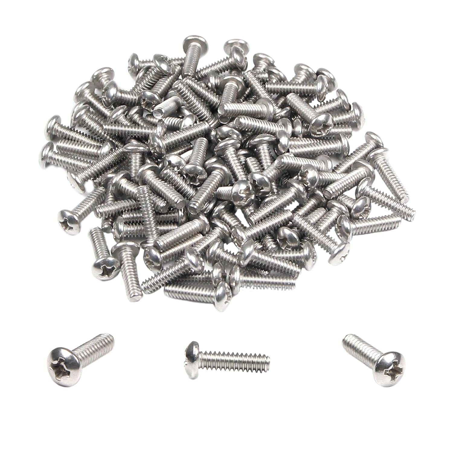 PHYSUN-100 PCS 6#-32 x 1/2" Machine Screws, Phillips Pan Head, 304 ...