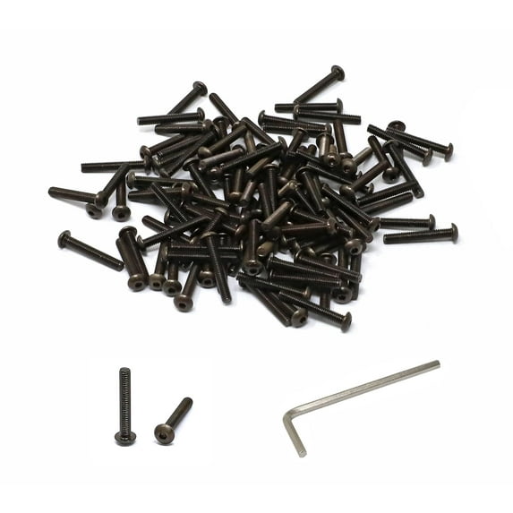 PHYSUN-100 Pcs M2.5 x 16mm Thread Pitch 0.45 mm Alloy Steel 10.9 Grade ...