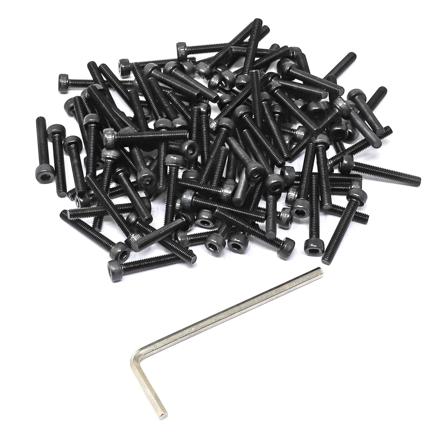 PHYSUN-100 Pcs M3 x 20mm Thread Pitch 0.5 mm Alloy Steel 12.9 Grade Hex ...