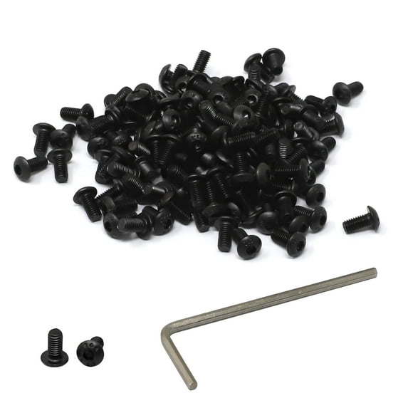 PHYSUN-100 Pcs M3 x 6mm Thread Pitch 0.5 mm Alloy Steel 12.9 Grade Hex ...