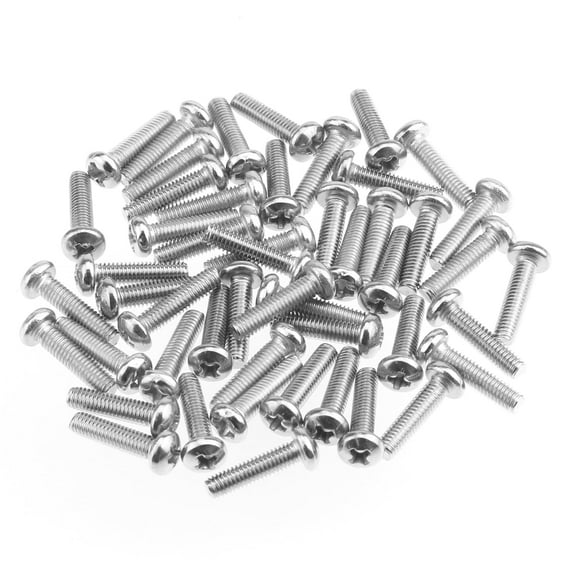 PHYSUN-100 Pieces M3 x 12mm, Thread Pitch 0.5mm, 304 Stainless Steel ...