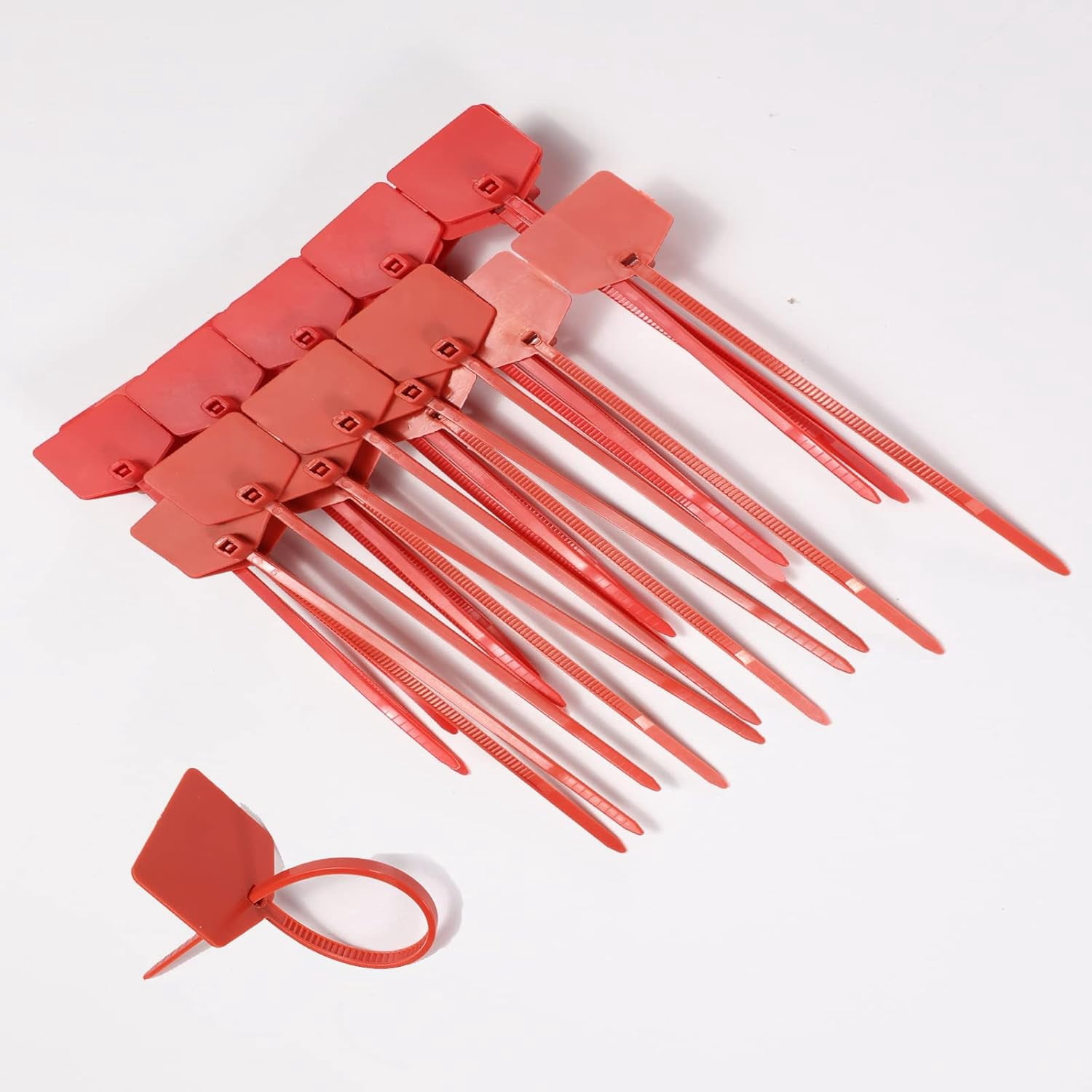 PHYSUN-100PCS Disposable Nylon Marker Cable Ties, Waterproof Shipping ...