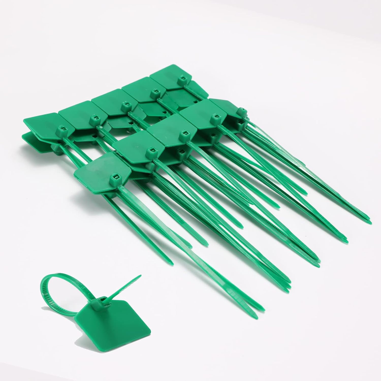 PHYSUN-100PCS Disposable Nylon Marker Cable Ties, Waterproof Shipping ...