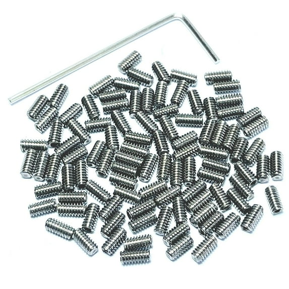 PHYSUN-100pcs M2 X 4mm 304 Set Screws Stainless Steel 2mm x 4mm Set ...
