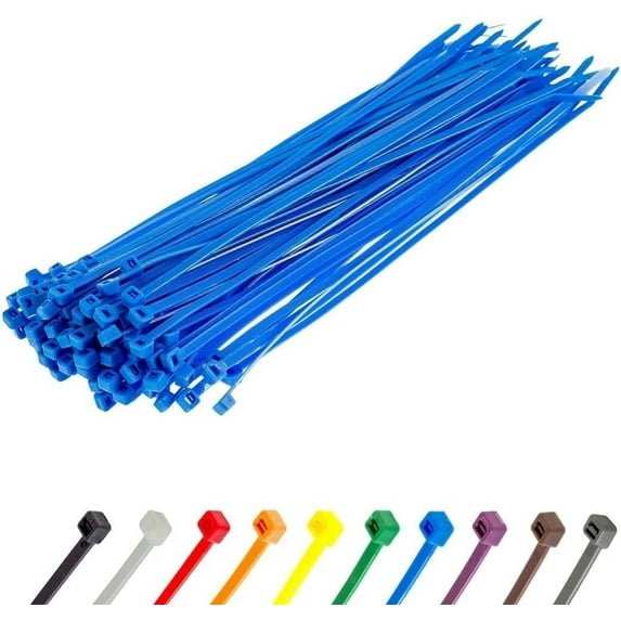 PHYSUN-12 Inch Blue Zip Ties, 100 Pack, 50lb Strength, UV Resistant ...