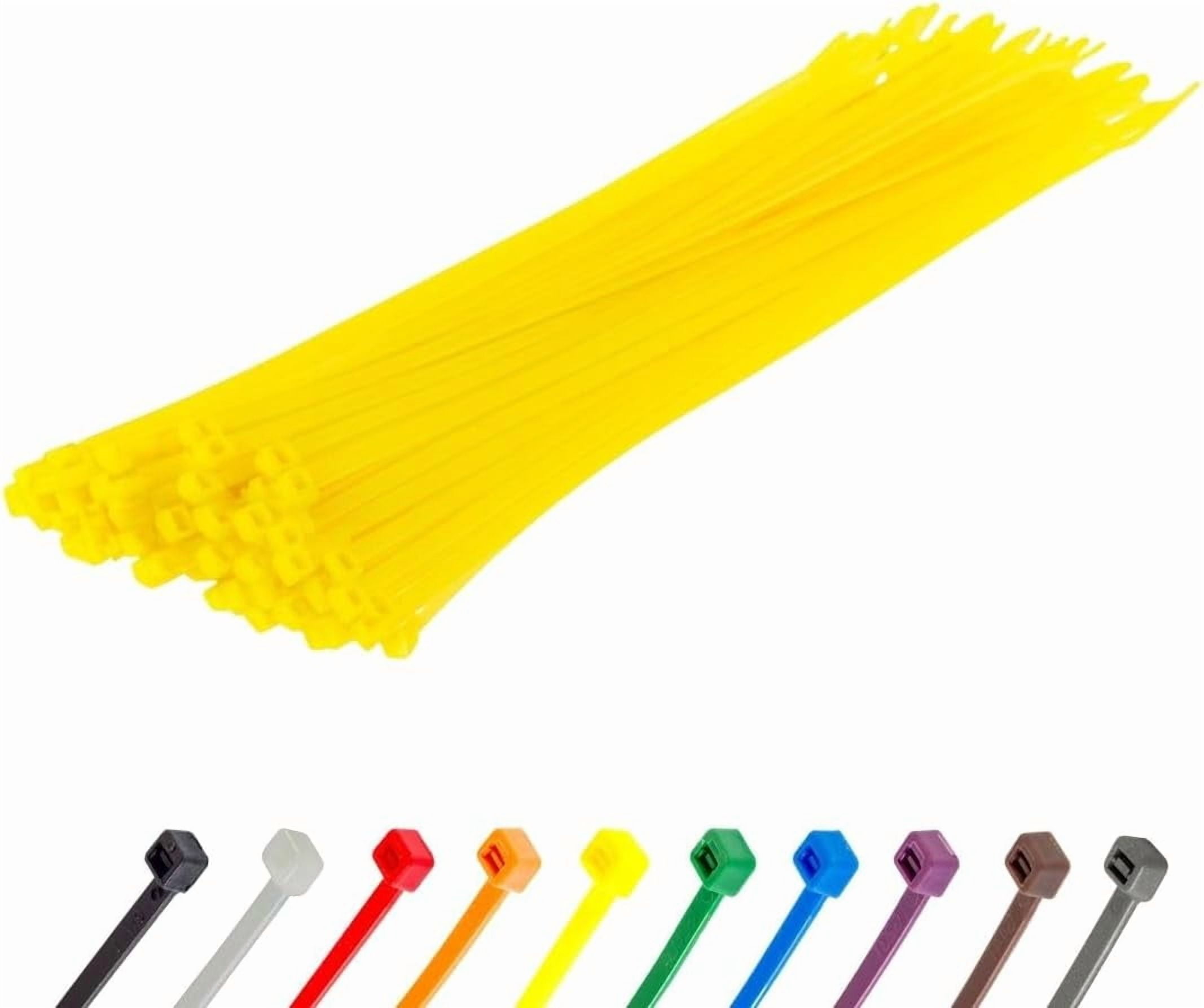 PHYSUN-12 Inch Yellow Zip Ties, 100 Pack, 50lb Strength, UV Resistant ...