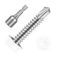 PHYSUN-#12 x 1-1/2" Hex Washer Head Self Tapping Screws, TEK Screws ...