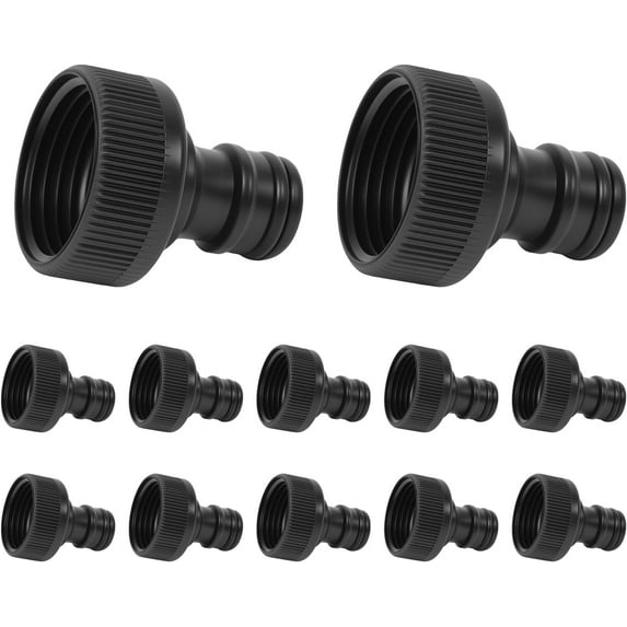 PHYSUN-12PCS 3/4”GHT Garden Hose Female Connector, Plastic Quick ...