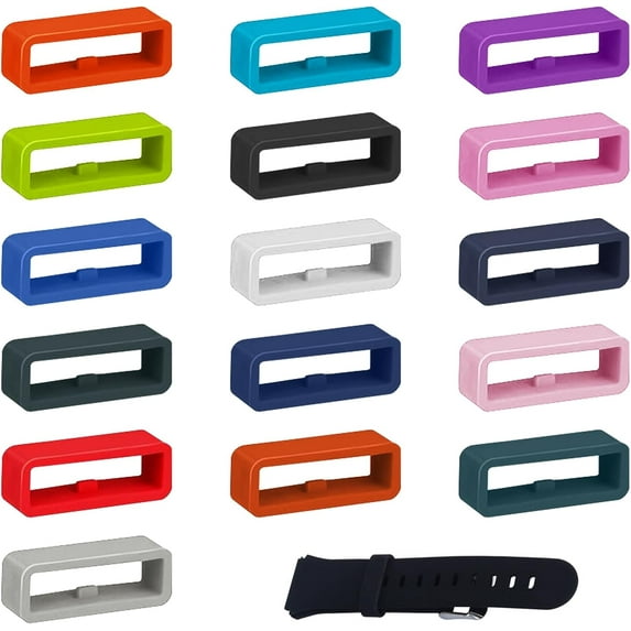 PHYSUN-16 Packs Smart Watch Band Holder Loop Silicone Keeper Clips ...