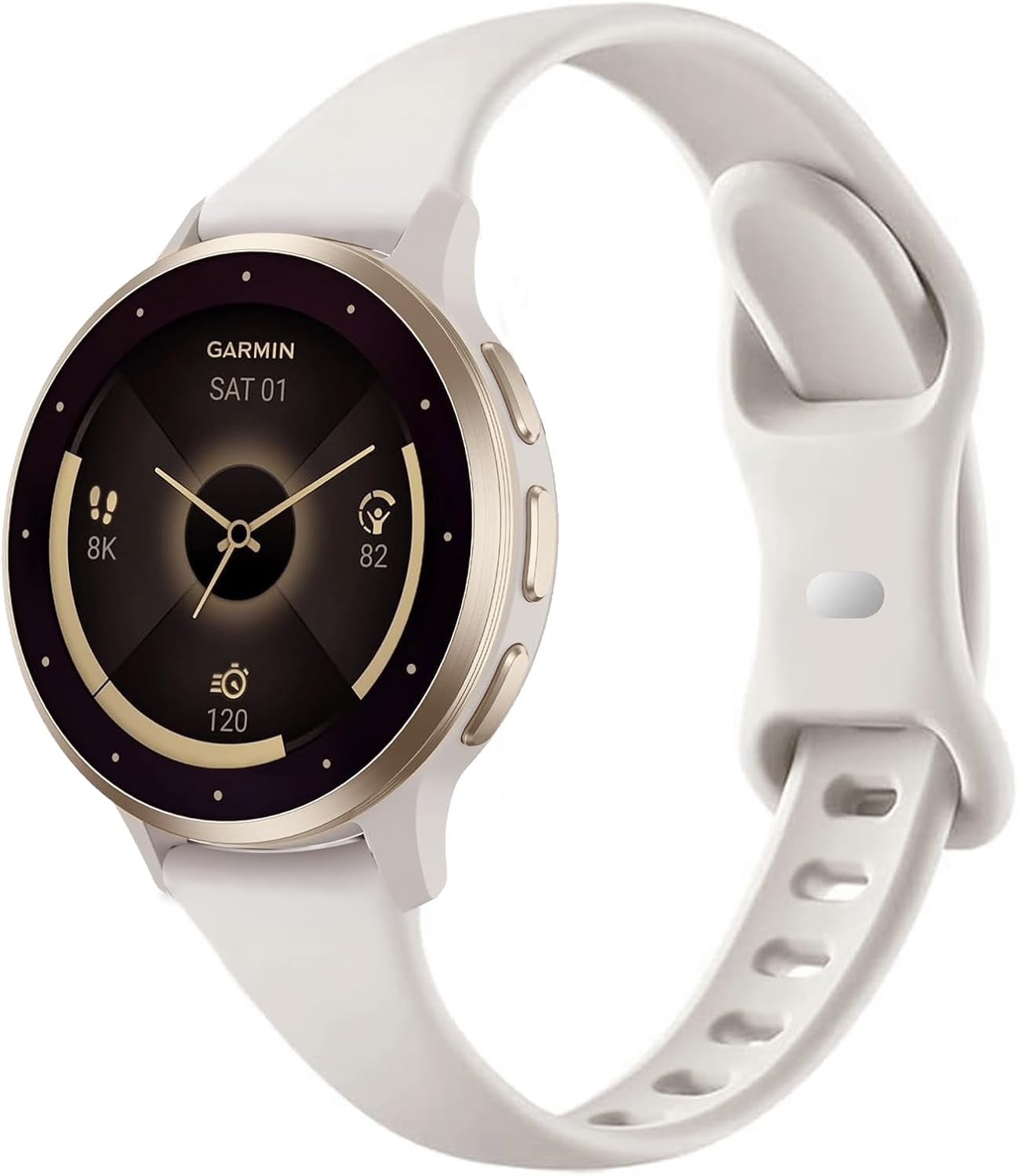 PHYSUN-18mm Slim Silicone Watch Bands Compatible with Garmin Venu 3S ...