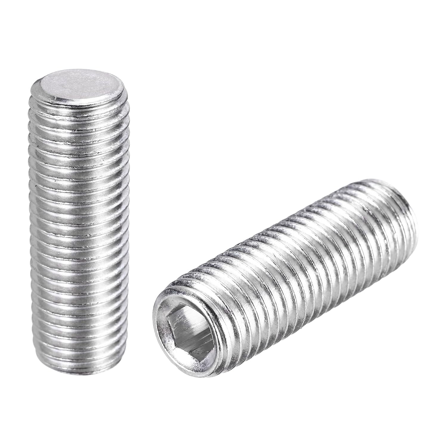 PHYSUN-2 Pcs M16-2 x 40mm Grub Screws, 304 Stainless Steel Cup Point ...