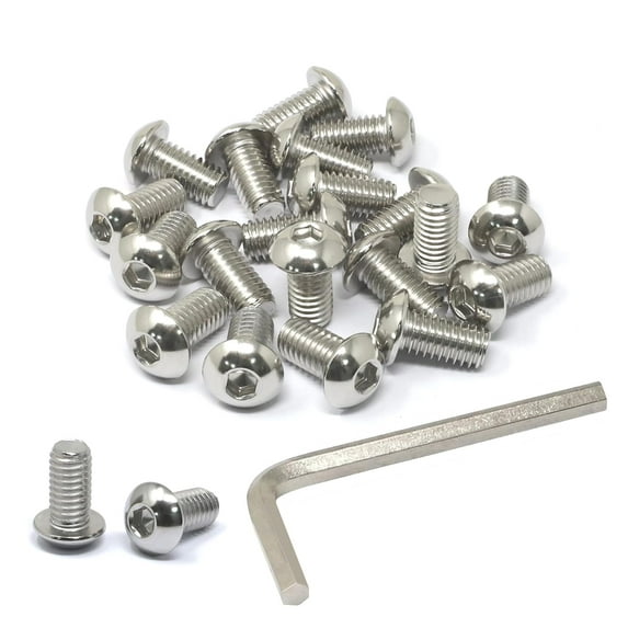 PHYSUN-20 Pcs 3/8-16 x 3/4" Stainless Steel 304 Hex Socket Button Head ...