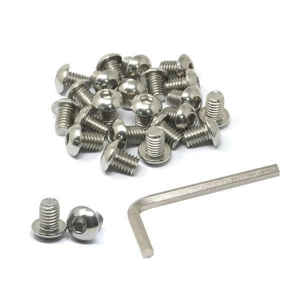 PHYSUN-25 Pcs 3/8-16 x 1/2" Stainless Steel 304 Hex Socket Button Head ...