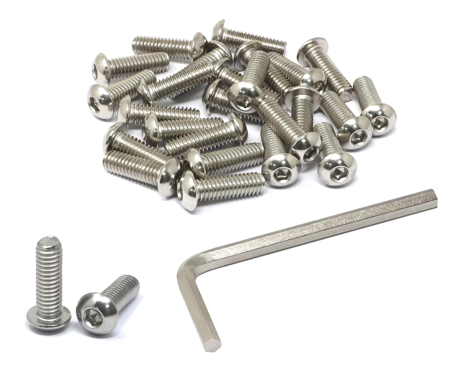 PHYSUN-25 Pcs 5/16-18 x 1" Stainless Steel 304 Hex Socket Button Head ...