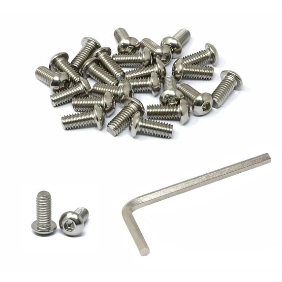 PHYSUN-25 Pcs 5/16-18 x 3/4" Stainless Steel 304 Hex Socket Button Head ...