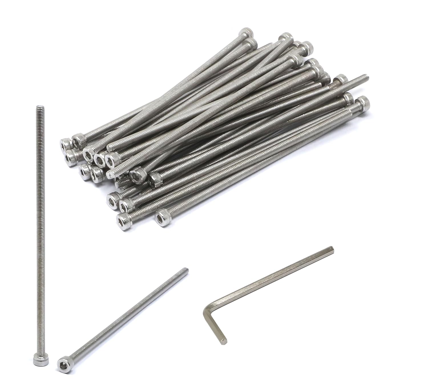 PHYSUN-25 Pcs M3 x 90mm Thread Pitch 0.5 mm Stainless Steel 304 Hex ...