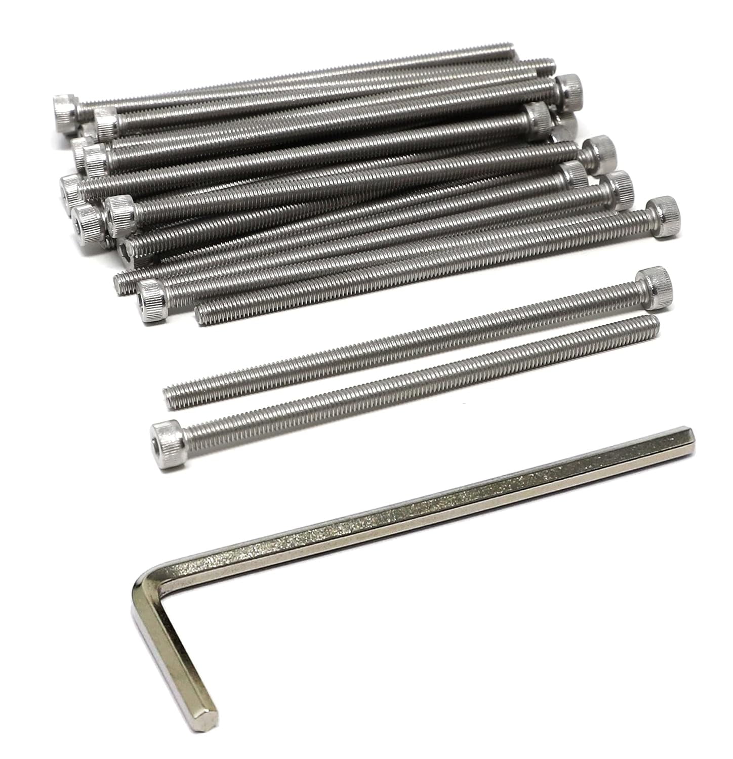 PHYSUN-25 Pcs M4 x 80mm Thread Pitch 0.7 mm Stainless Steel 304 Hex ...