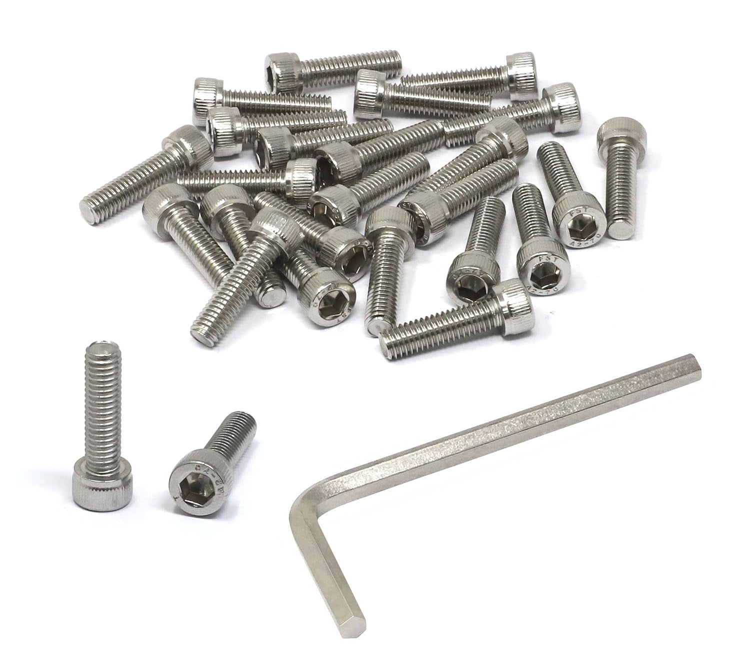 PHYSUN-25 Pcs M6 x 22mm Thread Pitch 1 mm Stainless Steel 304 Hex ...