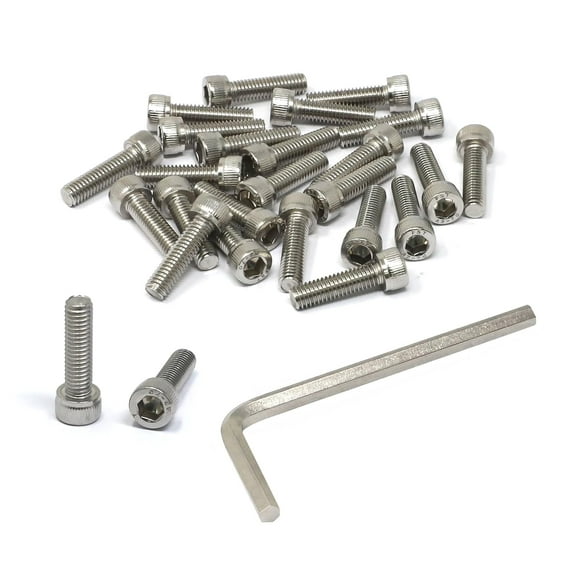 PHYSUN-25 Pcs M6 x 22mm Thread Pitch 1 mm Stainless Steel 304 Hex ...