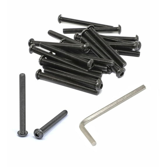 PHYSUN-25 Pcs M6 x 60mm Thread Pitch 1 mm Alloy Steel 12.9 Grade Hex ...