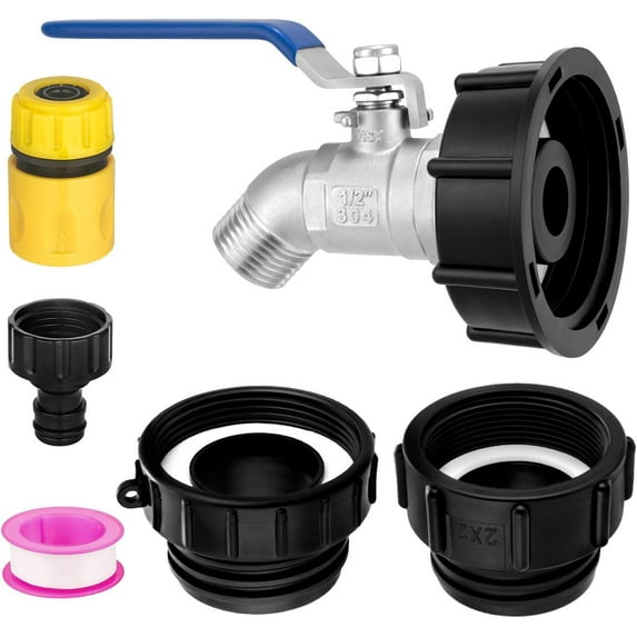 PHYSUN-275-330 Gallon IBC Tote Hose Adapter - 3-Size IBC Tote Adapter ...