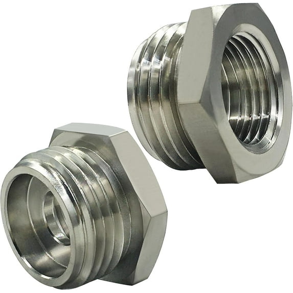 PHYSUN-2PCS Stainless Steel 3/4" GHT Male x 1/2" G(IPS) Female Bathroom ...