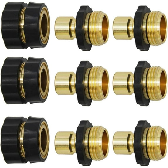 PHYSUN-3/4" Garden Hose Connector, 9 Pieces Garden Hose Quick Connect ...