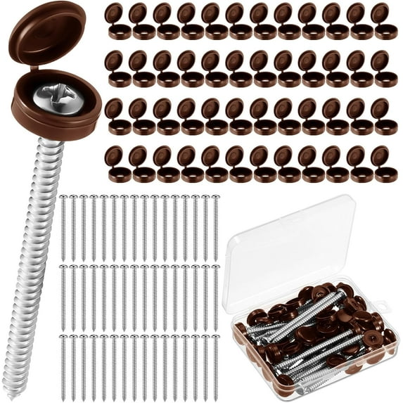 PHYSUN-3 Inch Shutter Screws and Caps Bulk Shutter Fasteners 304 Metal ...