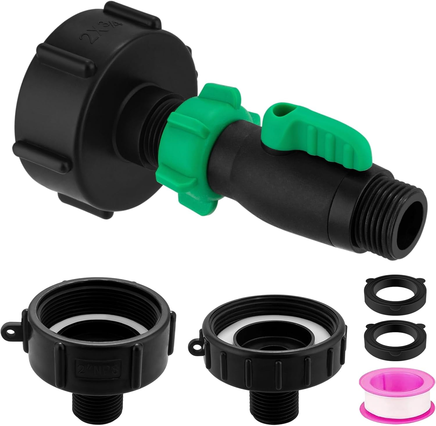 PHYSUN-3-Size IBC Tote Hose Adapter, 275-330 Gallon IBC Tote Adapter ...