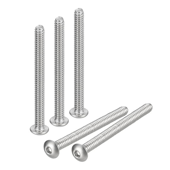 PHYSUN-#4-40x1-1/2 Button Head Socket Cap Screws, 20pcs 304 Stainless ...