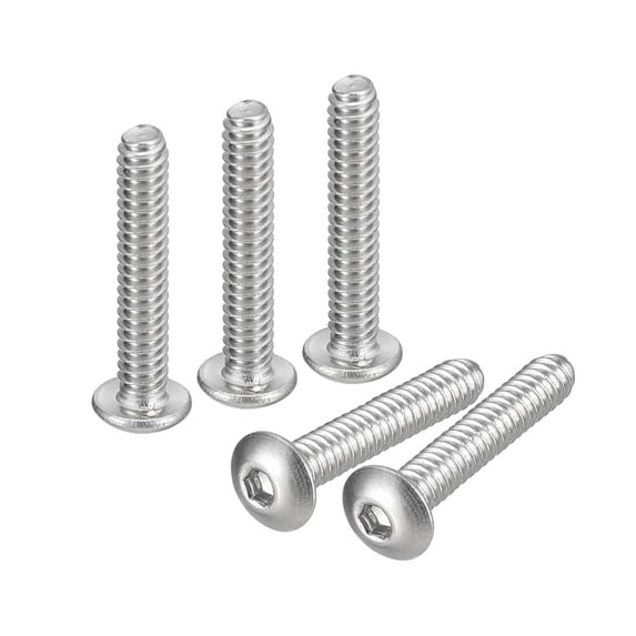 PHYSUN-#4-40x5/8 Button Head Socket Cap Screws, 50pcs 304 Stainless ...