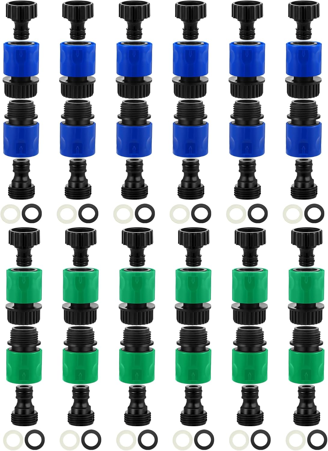 PHYSUN-48 Pcs Garden Hose Quick Connector 3/4 Inch Plastic Water Hose ...