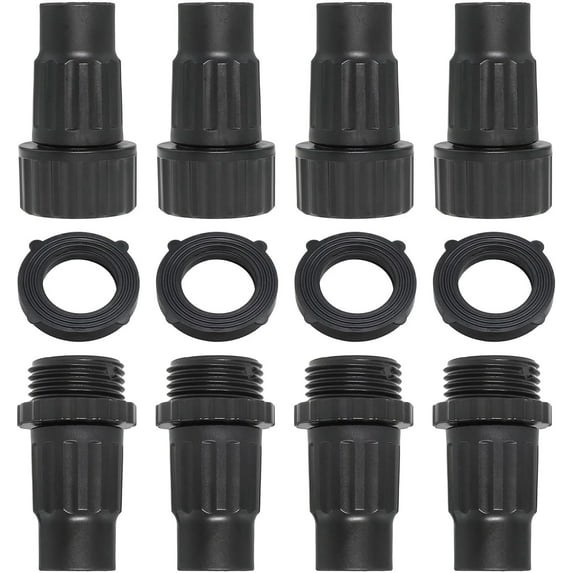 PHYSUN-4PCS Black Expandable Garden Hose Plastic Repair Kit Garden ...