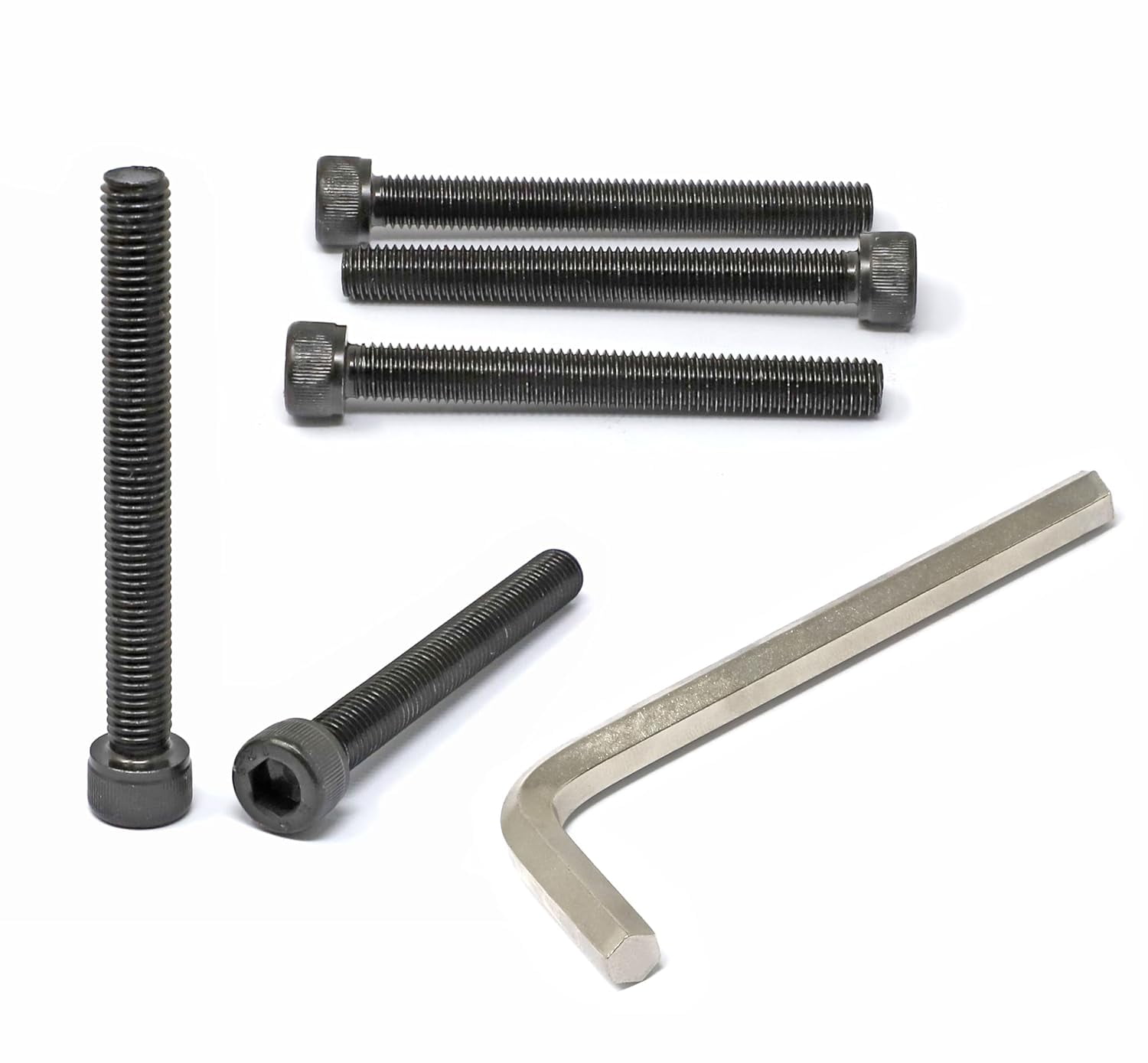 PHYSUN-5 Pcs M10 x 90mm Thread Pitch 1.5 mm Alloy Steel 12.9 Grade Hex ...