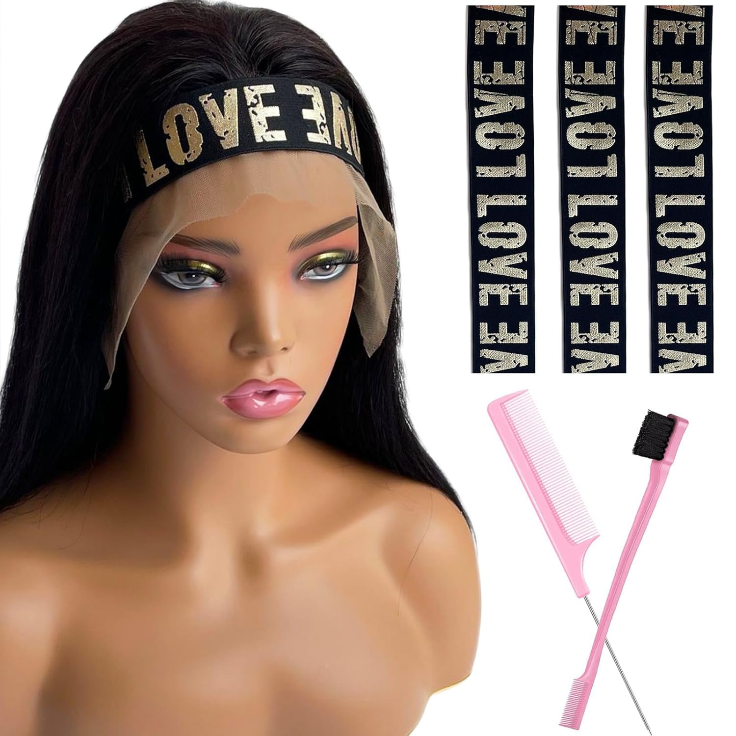 PHYSUN-5 Piece Wig Band Set - Elastic Melt Bands for Lace Front Wigs ...