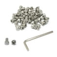 PHYSUN-50 Pcs M6 x 8mm Thread Pitch 1 mm Stainless Steel 304 Hex Socket ...