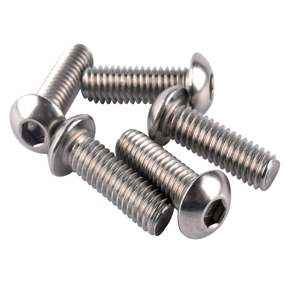 PHYSUN-50Pcs #10-24 x 3/4" Button Head Socket Cap Screws Allen Hex ...
