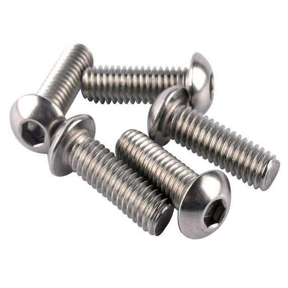 PHYSUN-50Pcs #10-24 x 3/4" Button Head Socket Cap Screws Allen Hex ...